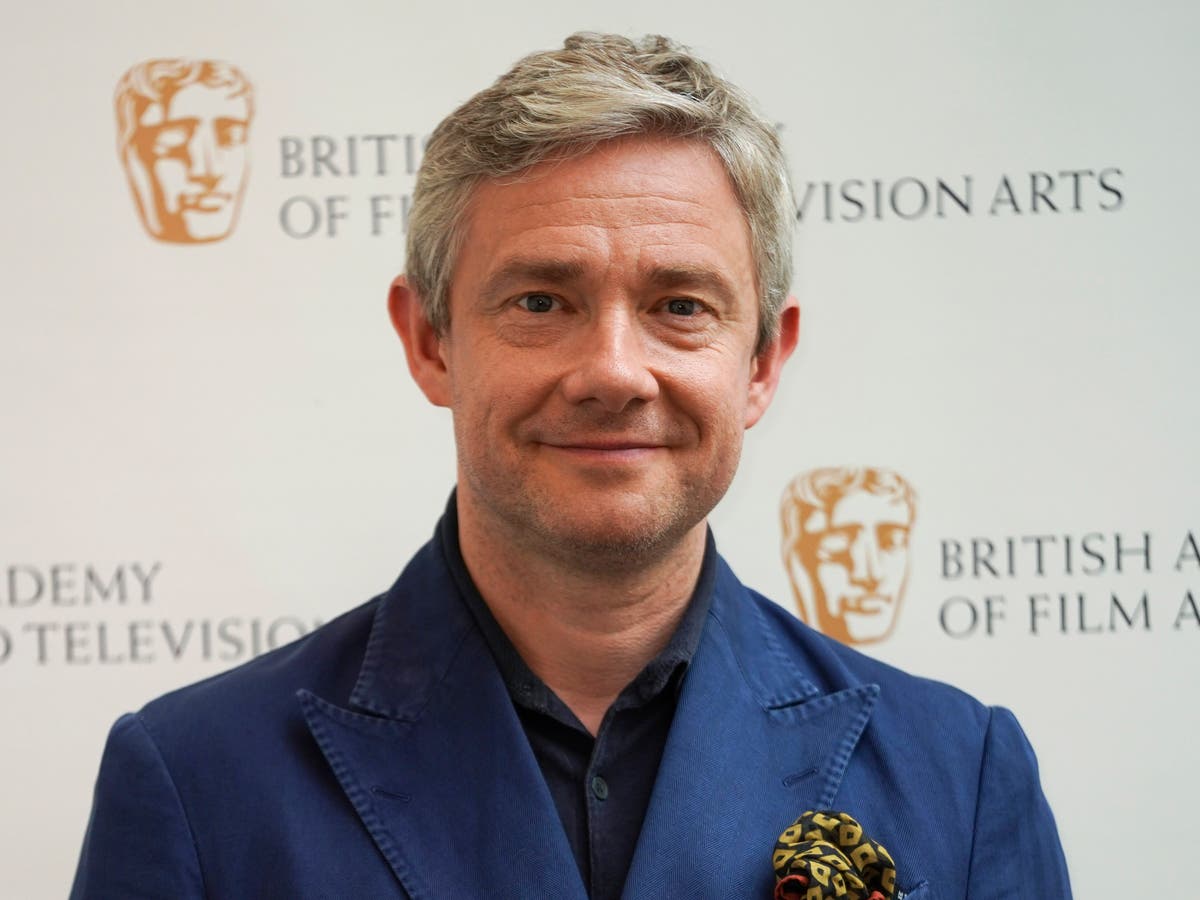Voices: Martin Freeman is doing what every vegetarian dreams of – tucking into a pork pie ...